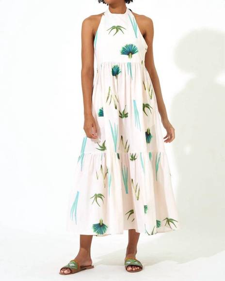 Oliphant | Dresses | New Oliphant Halter Maxi Dress In Greenfrond ...